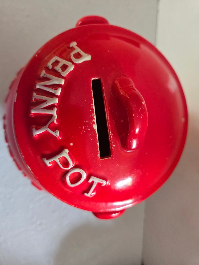 RARE RED KETTLE Penny Pot 1950s - Etsy