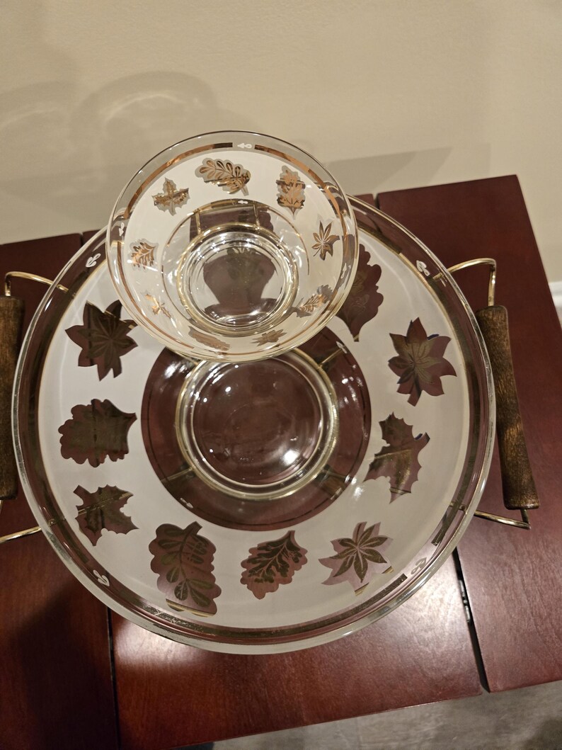 Aldon Mid Century Modern Starlyte Chip and Dip Serving Bowl Set With ...