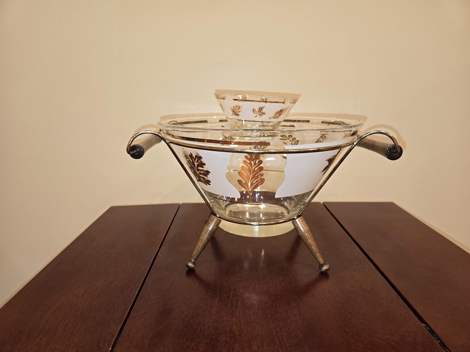 Aldon Mid Century Modern Starlyte Chip and Dip Serving Bowl Set With ...