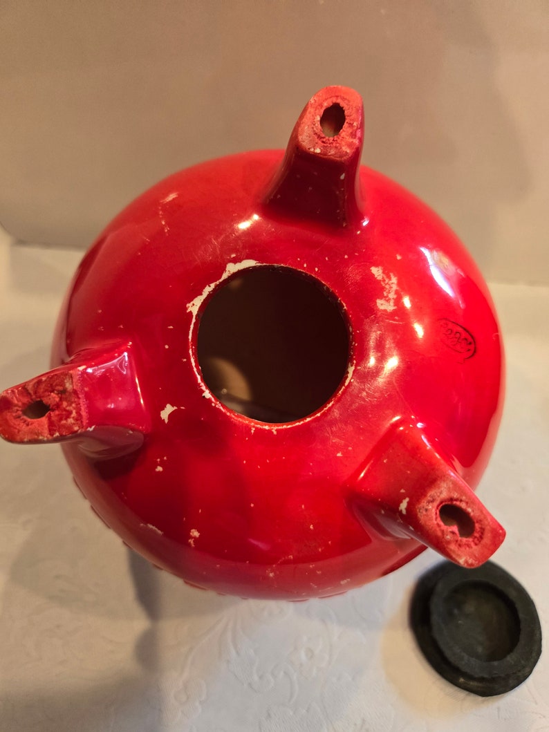 RARE RED KETTLE Penny Pot 1950s - Etsy