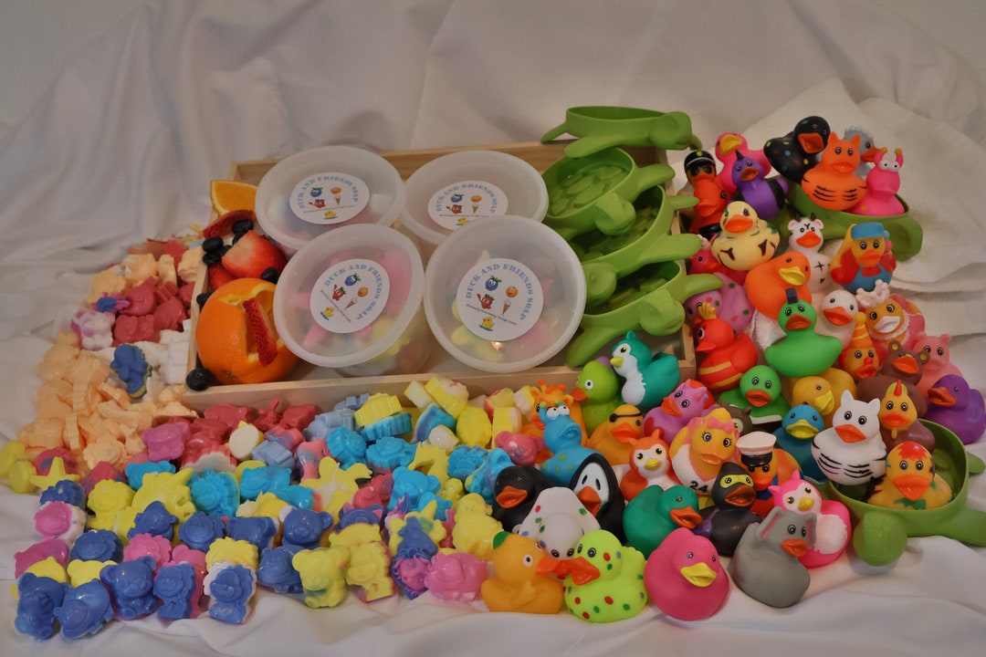 Kids Soap 24oz With Rubber Duck and Soap Dish for Children Boys & Girls ...