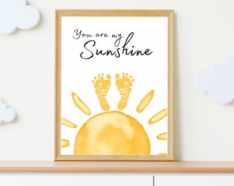 Flower Printable Footprint Craft for Babies and Toddlers - Etsy