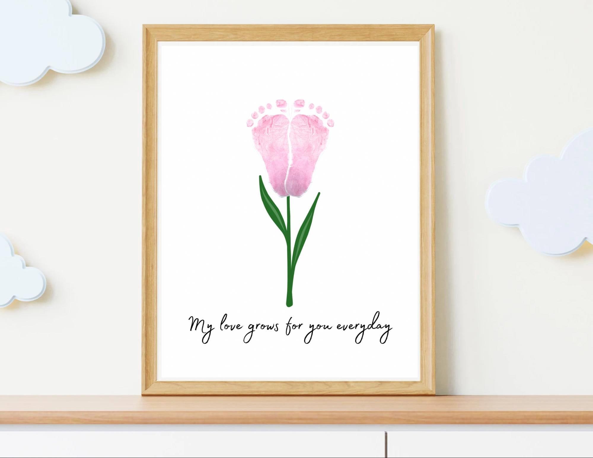 Flower Printable Footprint Craft for Babies and Toddlers - Etsy