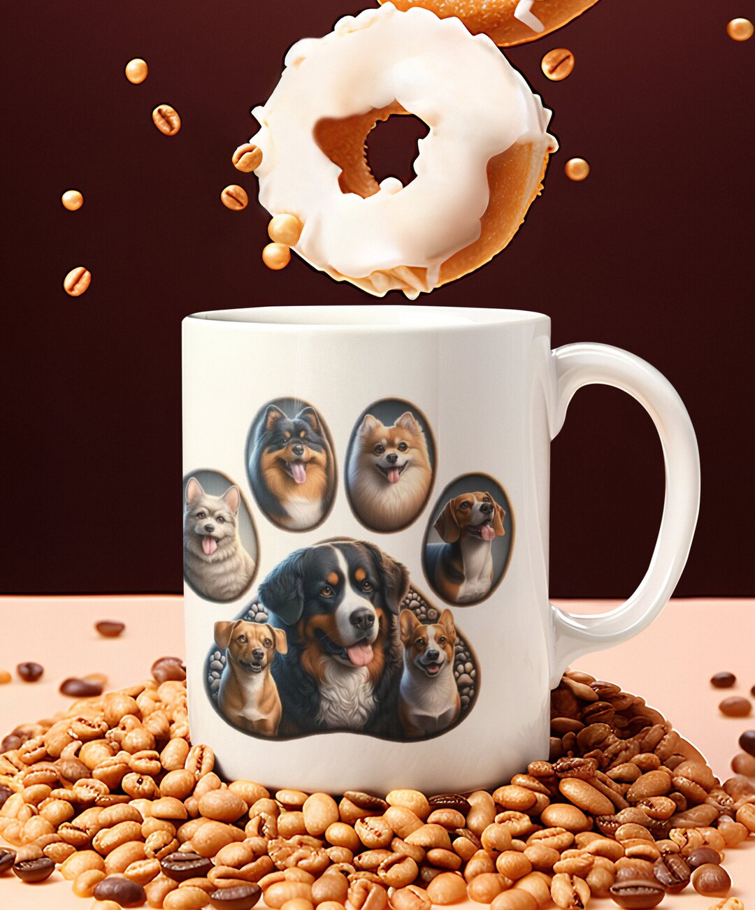 Pawfect Pals Mug-realistic Dog Breeds Coffee Cup, Pet Lover Gift ...