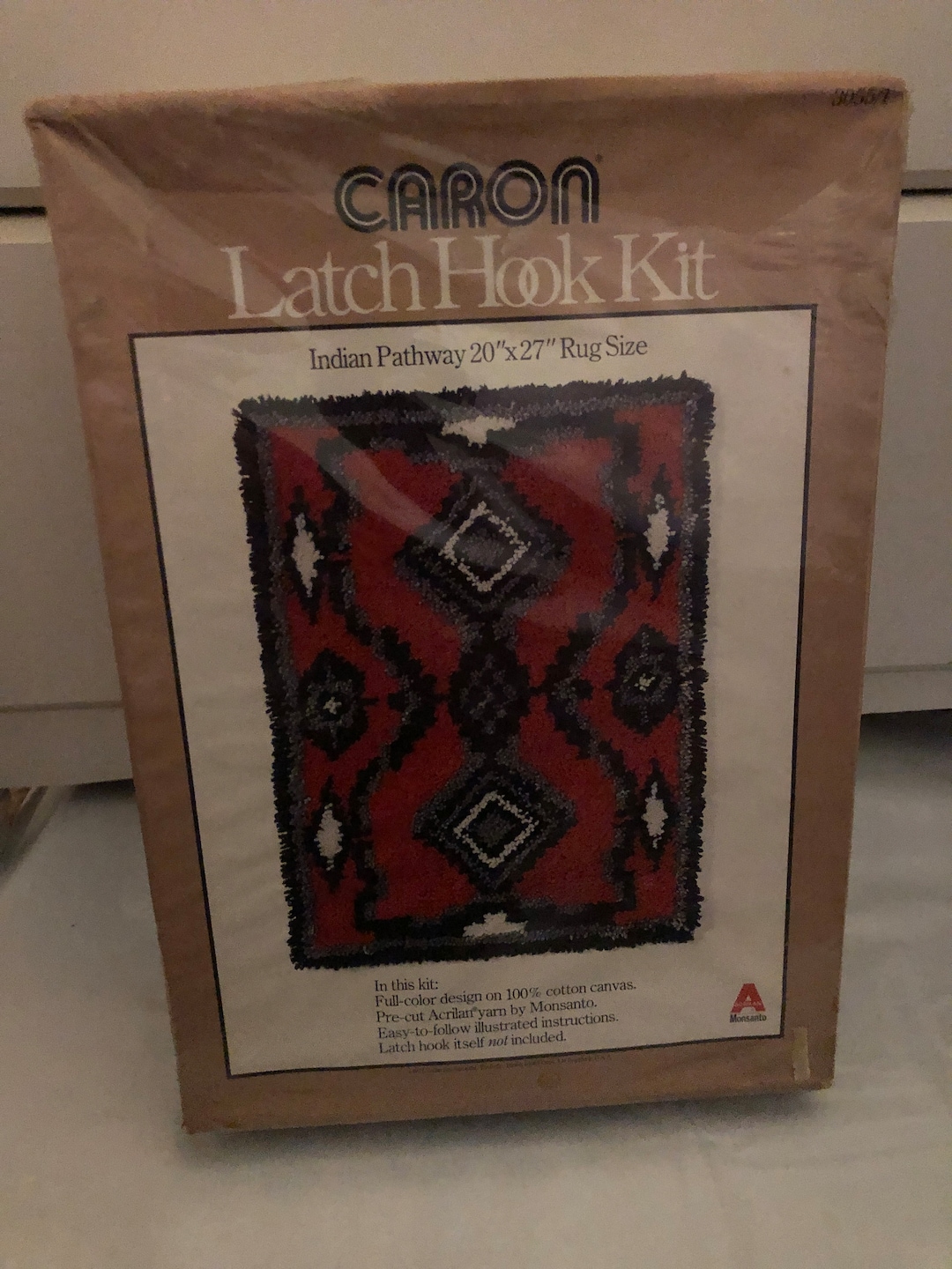 1977 Caron Latch Hook Kit Indian Pathway 20x27 Rug 3055/1 New Sealed - Etsy