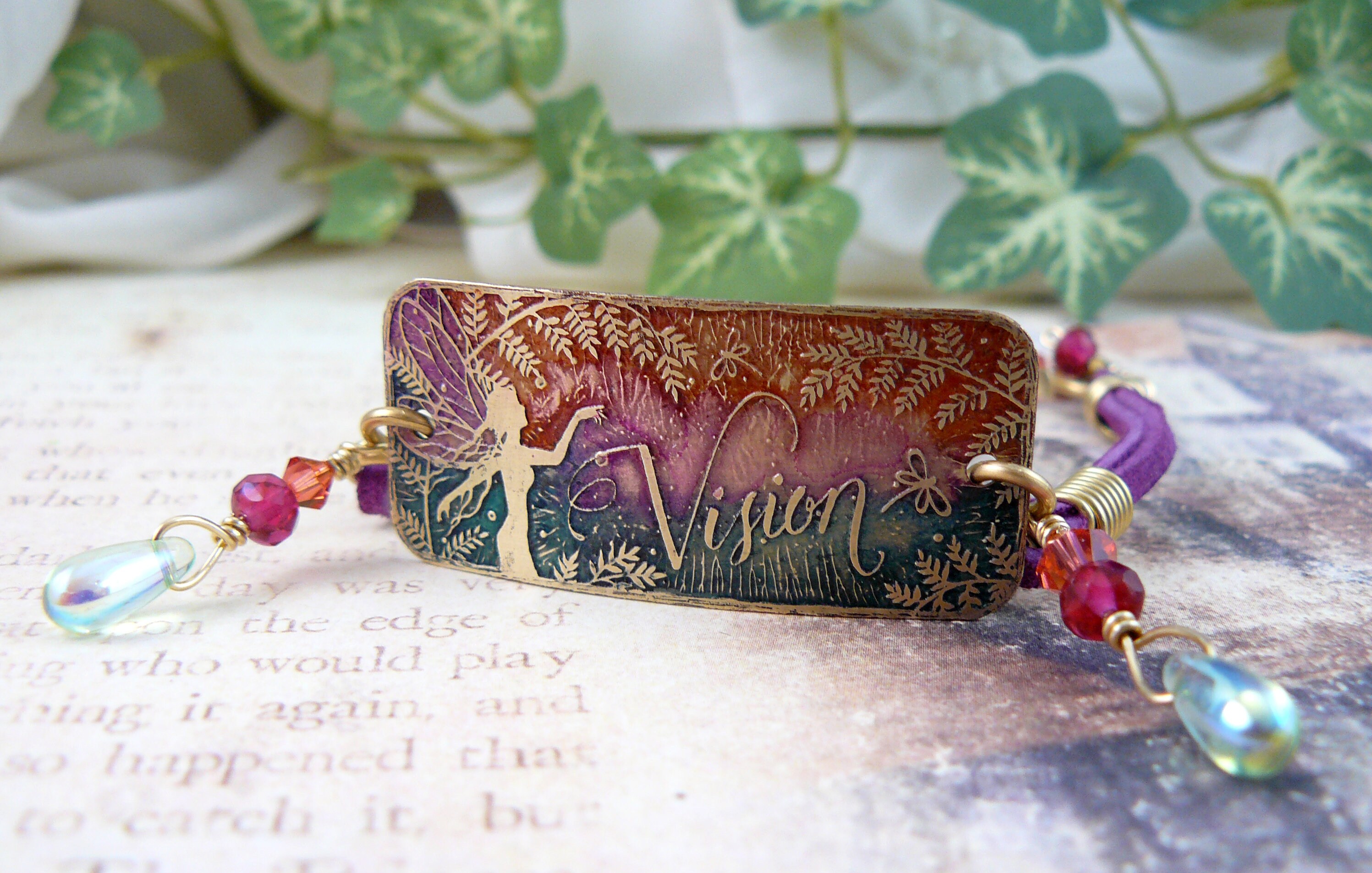 Fairy Vision Bracelet Etched Fairy Bracelet Fairy Art - Etsy