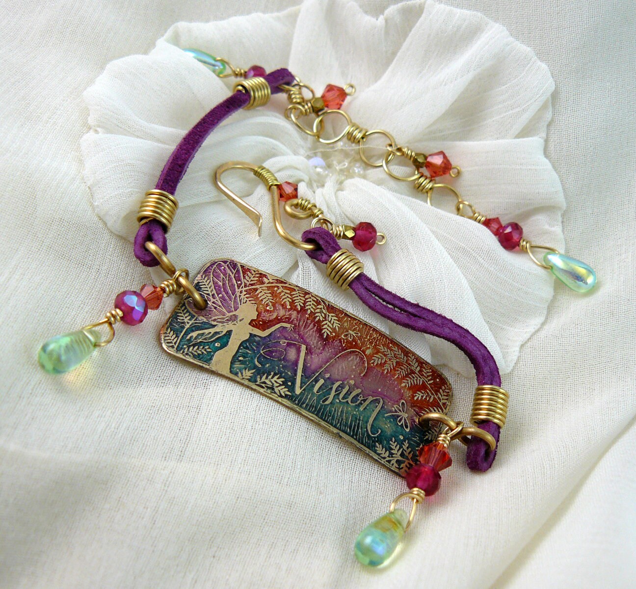 Fairy Vision Bracelet Etched Fairy Bracelet Fairy Art - Etsy