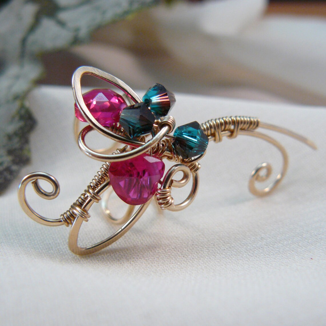 Wire Wrapped Ear Cuff Wire Ear Cuff Bronze Ear Cuff Red - Etsy Australia