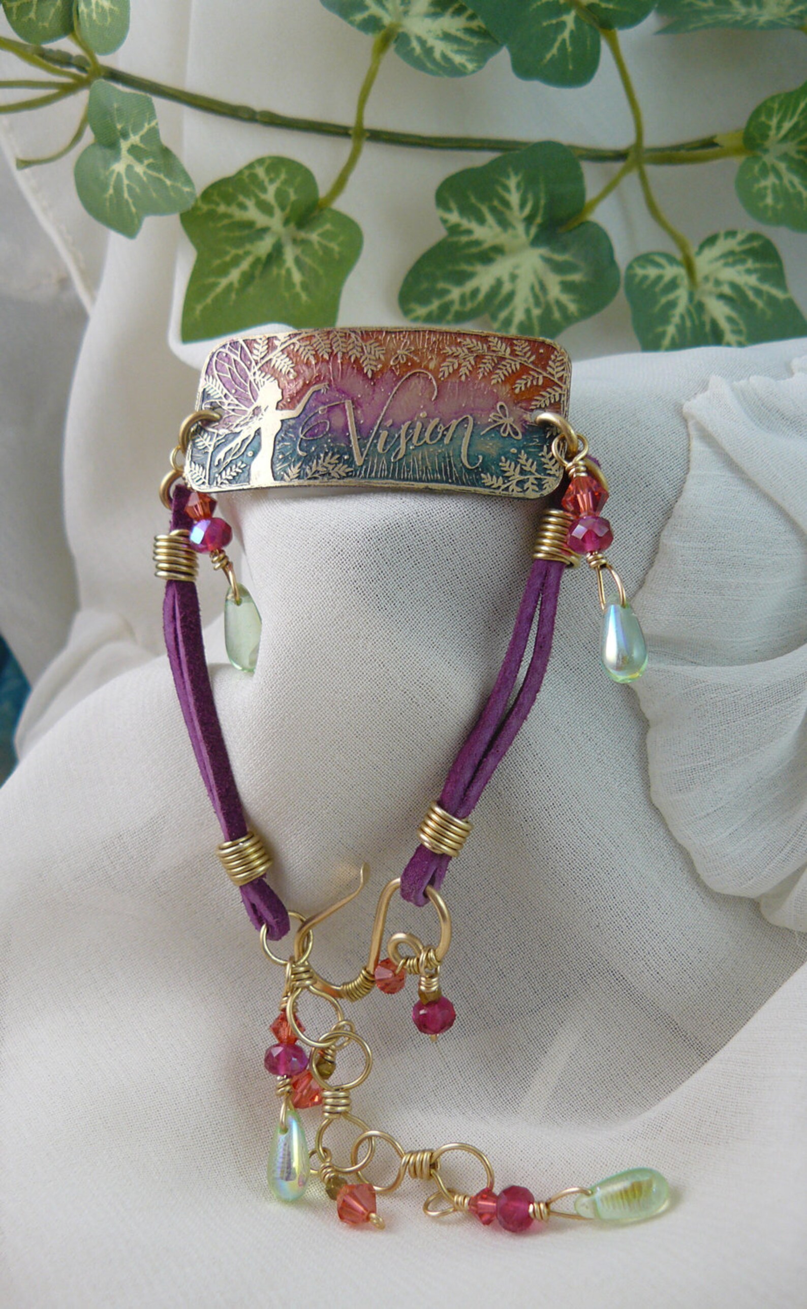 Fairy Vision Bracelet Etched Fairy Bracelet Fairy Art | Etsy