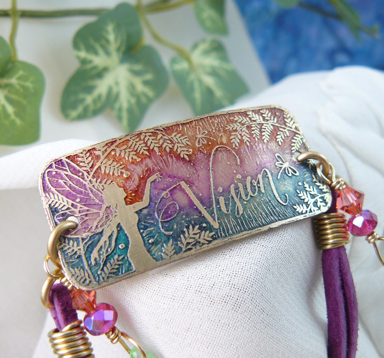 Fairy Vision Bracelet Etched Fairy Bracelet Fairy Art - Etsy