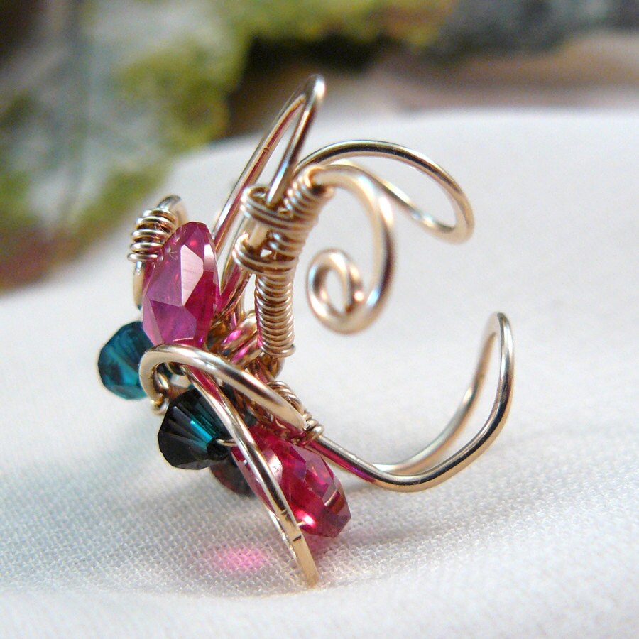 Wire Wrapped Ear Cuff Wire Ear Cuff Bronze Ear Cuff Red - Etsy Australia