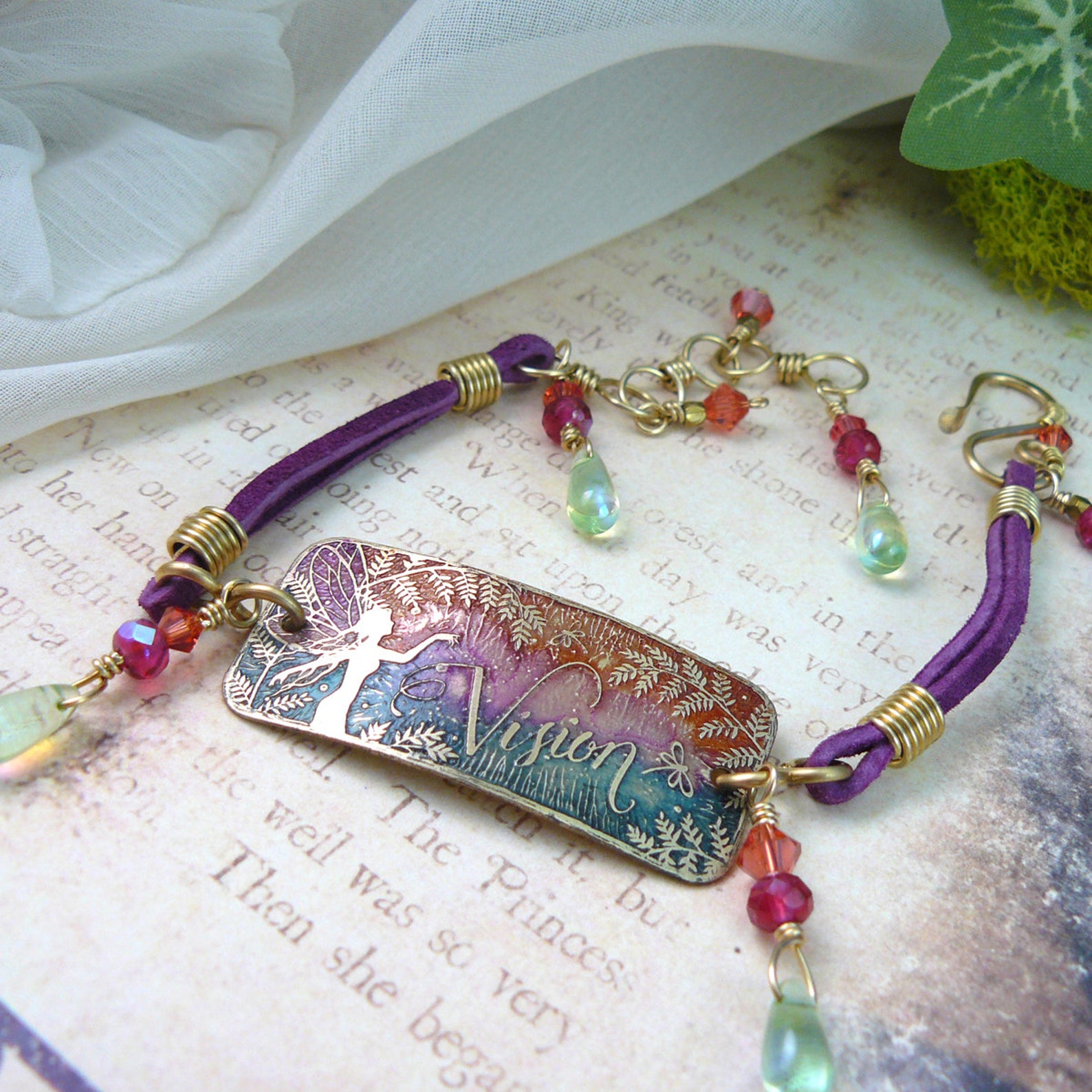 Fairy Vision Bracelet Etched Fairy Bracelet Fairy Art - Etsy