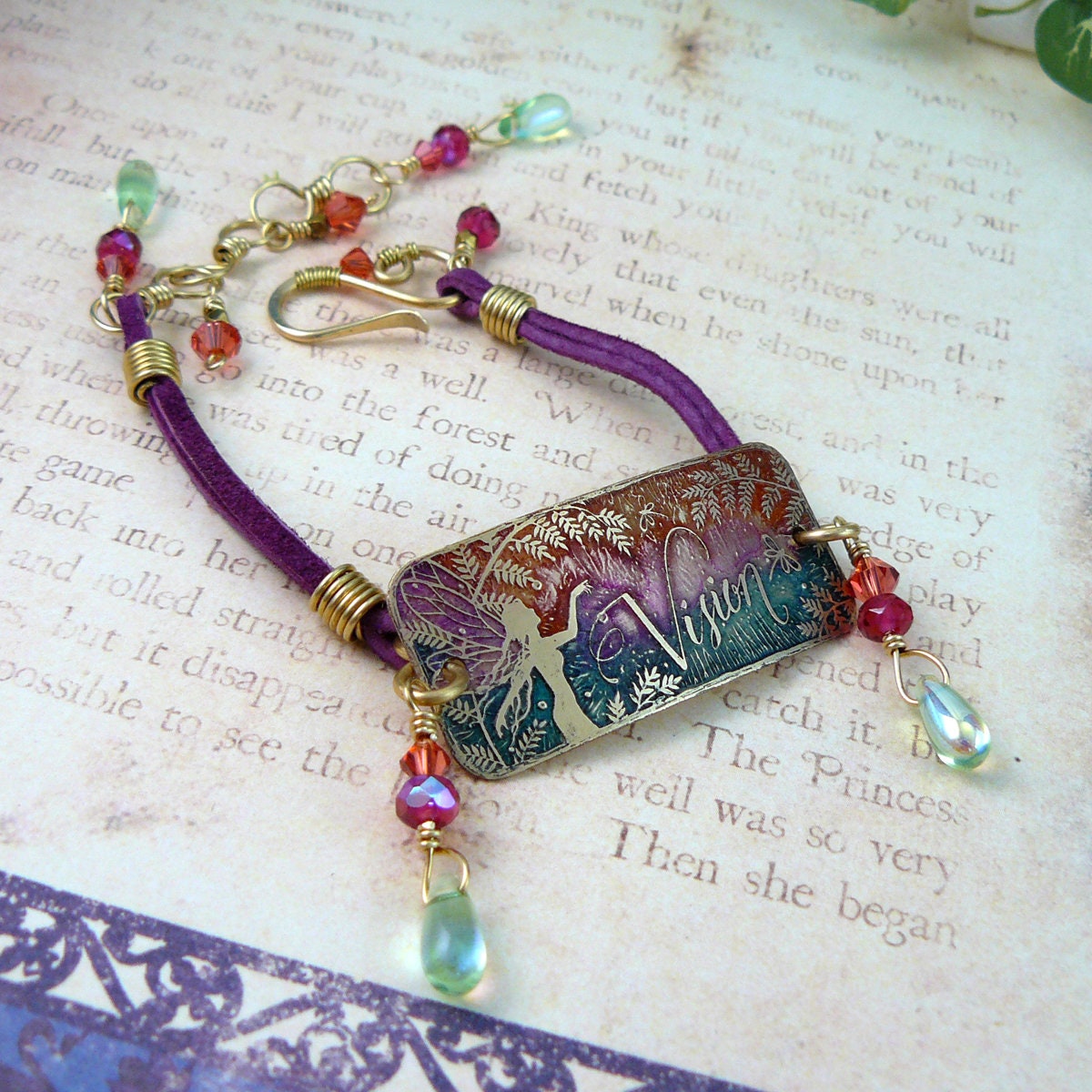 Fairy Vision Bracelet Etched Fairy Bracelet Fairy Art - Etsy