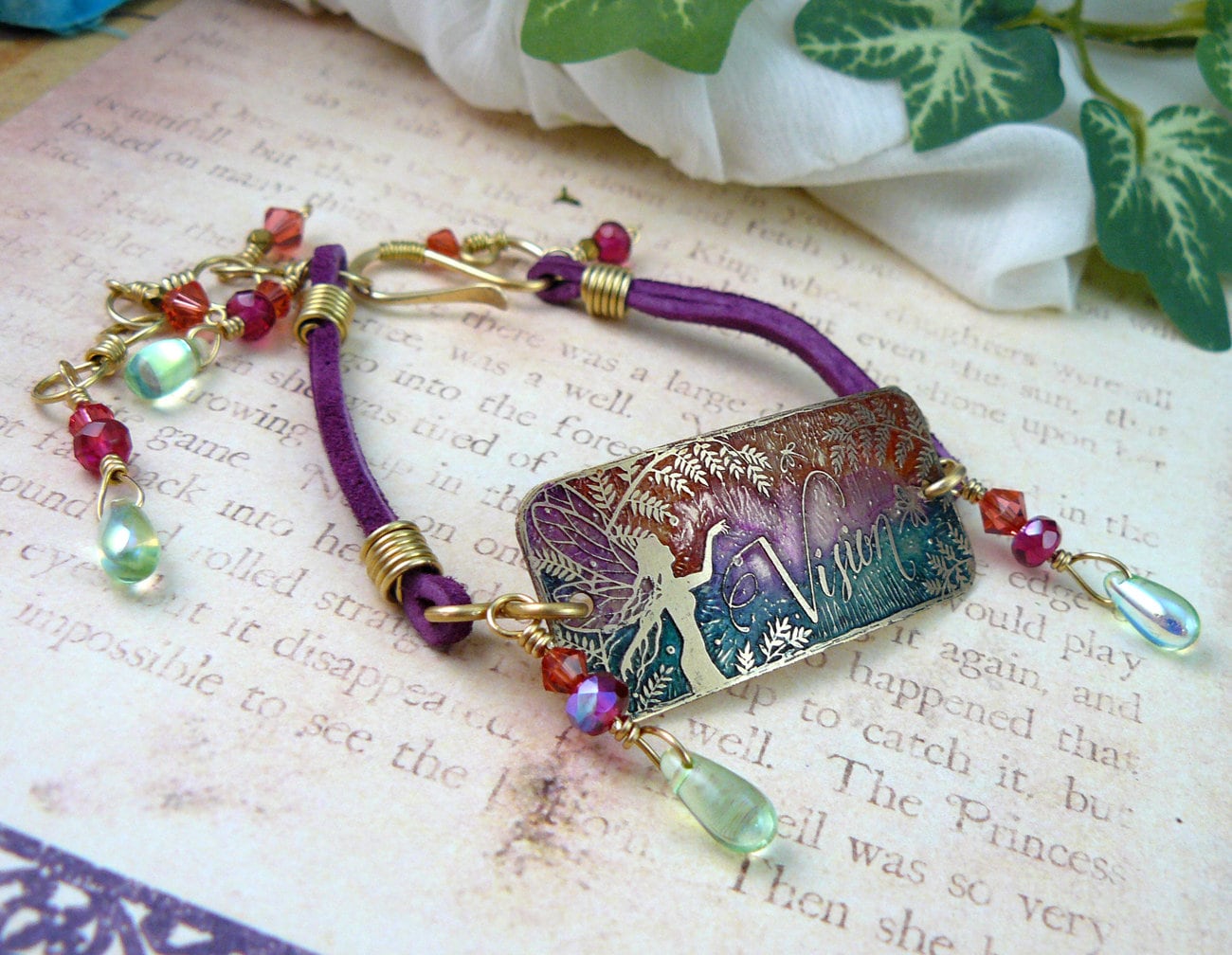 Fairy Vision Bracelet Etched Fairy Bracelet Fairy Art - Etsy