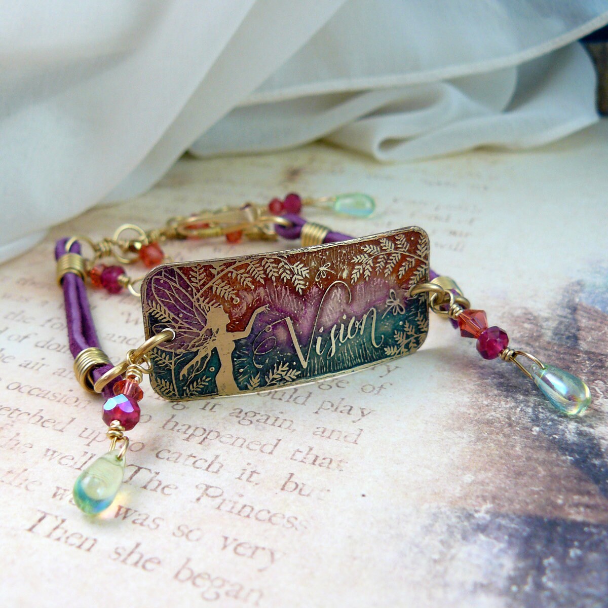 Fairy Vision Bracelet Etched Fairy Bracelet Fairy Art - Etsy