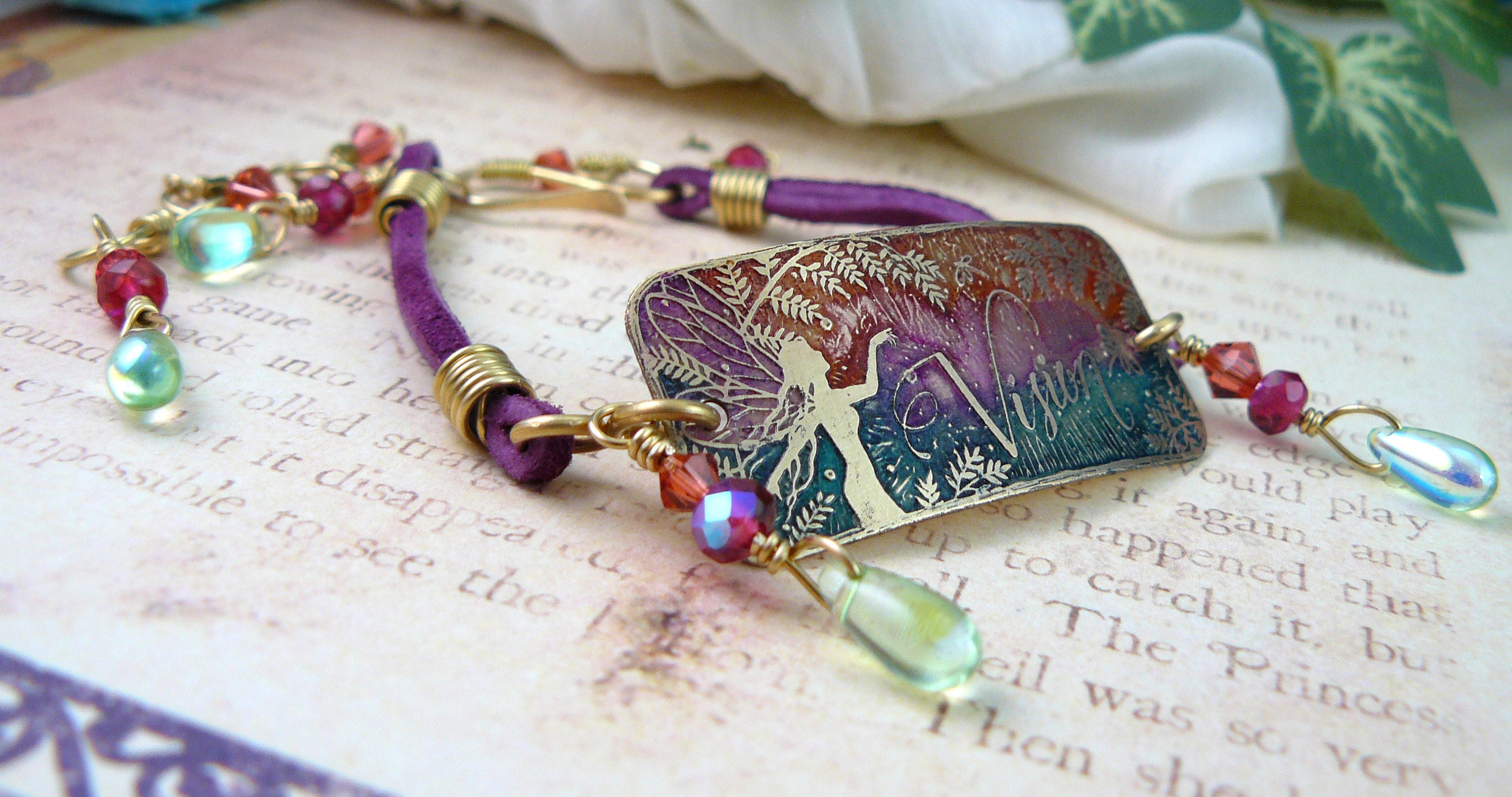 Fairy Vision Bracelet Etched Fairy Bracelet Fairy Art - Etsy