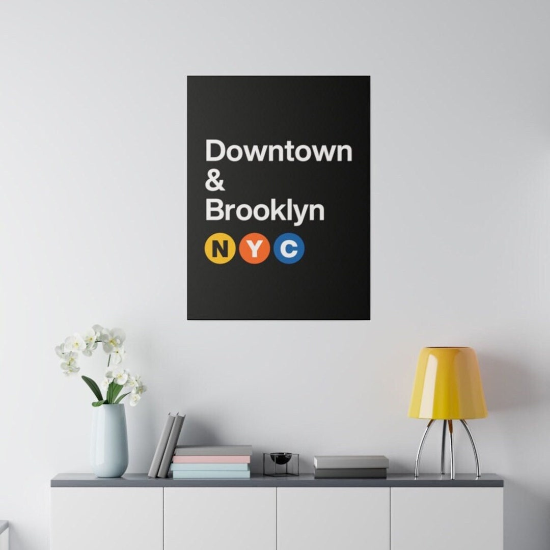 New York City Wall Poster, New York Matte Canvas Wall Decor, NYC Sign ...