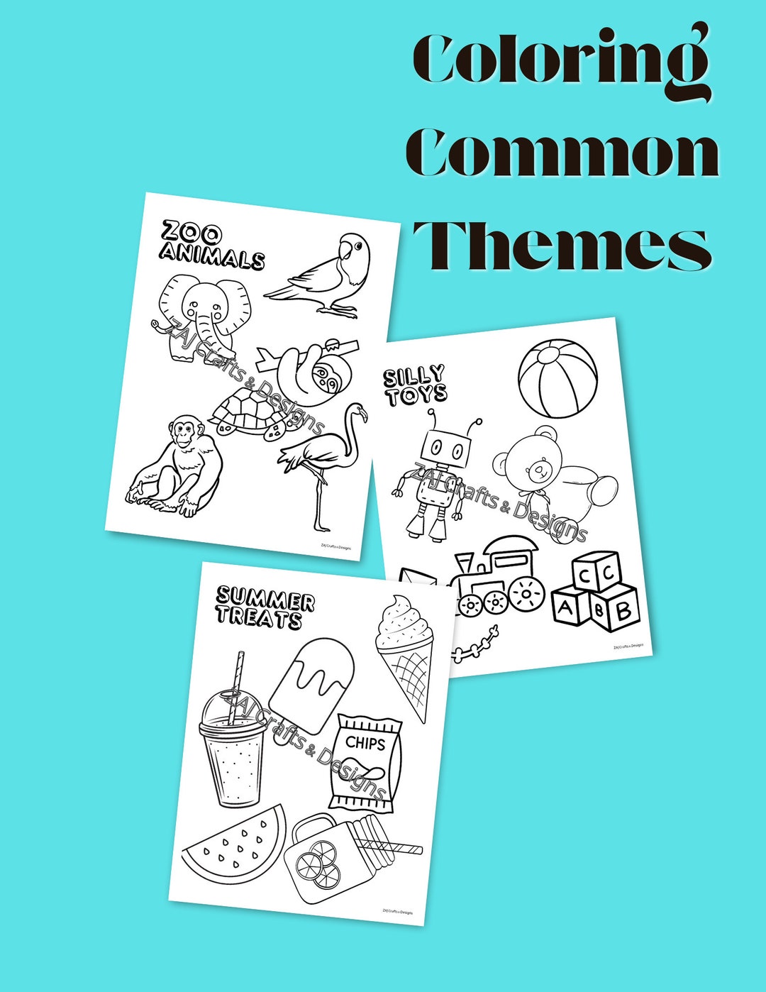 Coloring Common Themes - Etsy