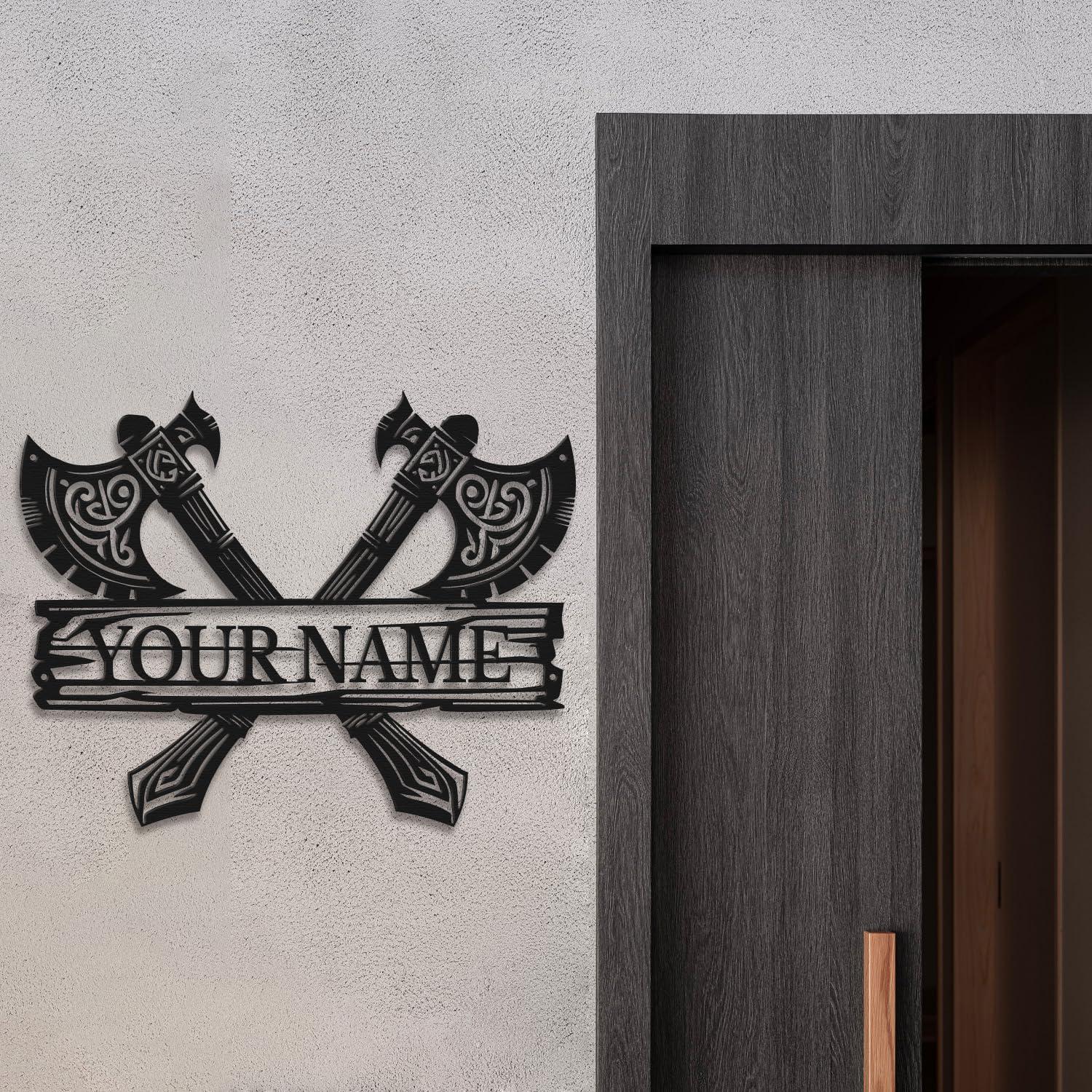 Personalized Custom Vikings Culture Metal Wall Signs,vikings Name Signs ...