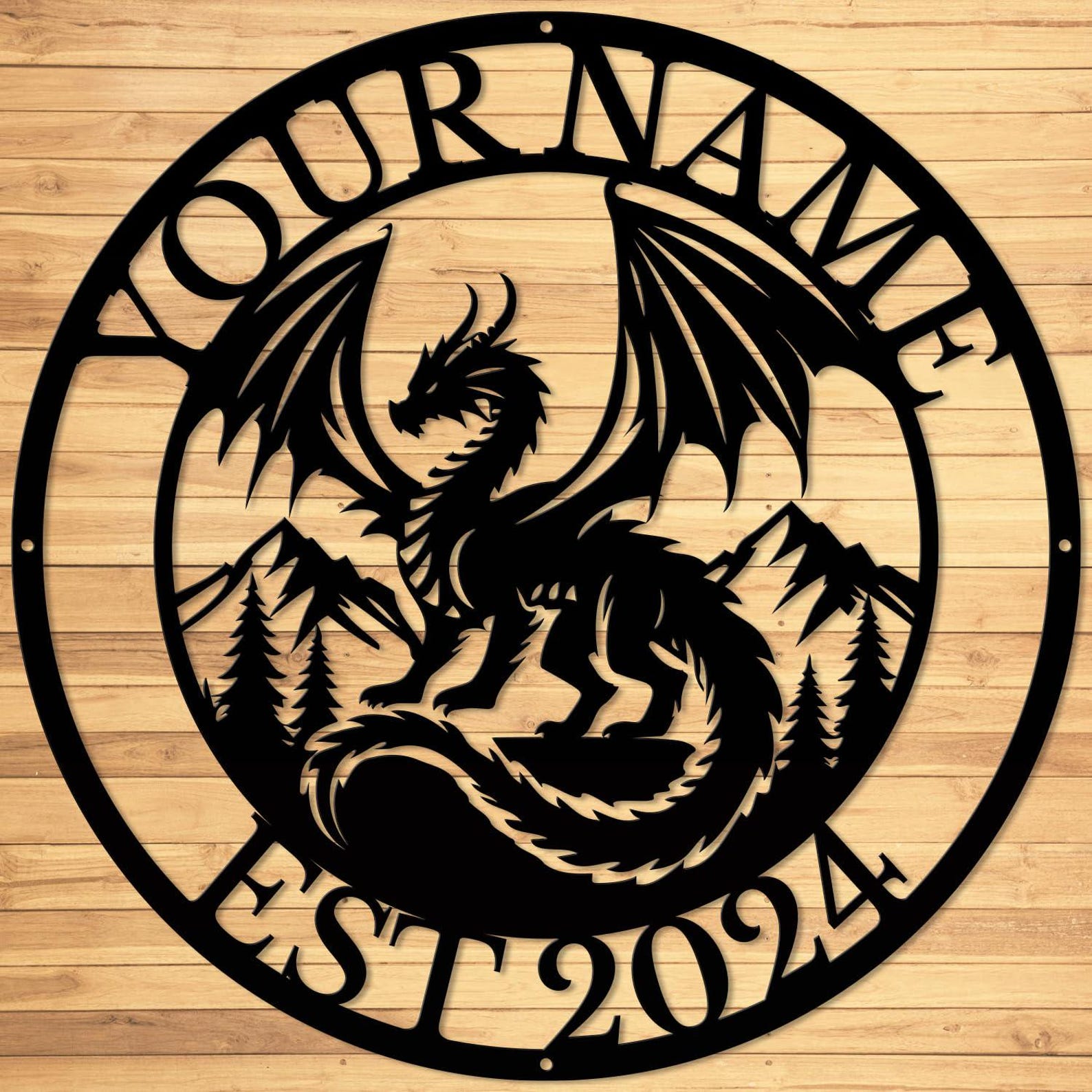 Custom Dragons Metal Signs,dragons Totems Metal Name Sign,personalized ...