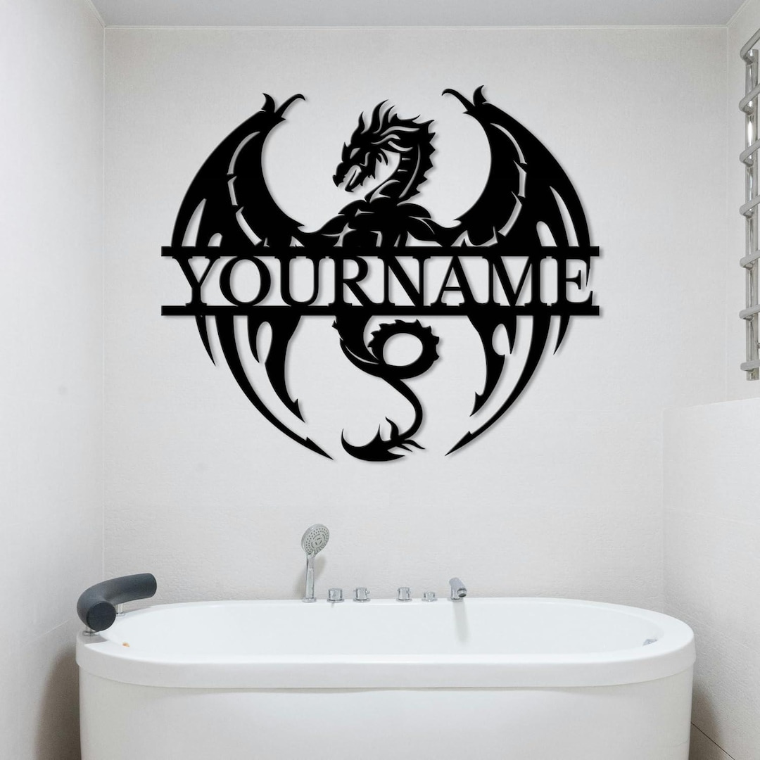 Custom Dragons Metal Signs,dragons Totems Metal Name Sign,personalized ...