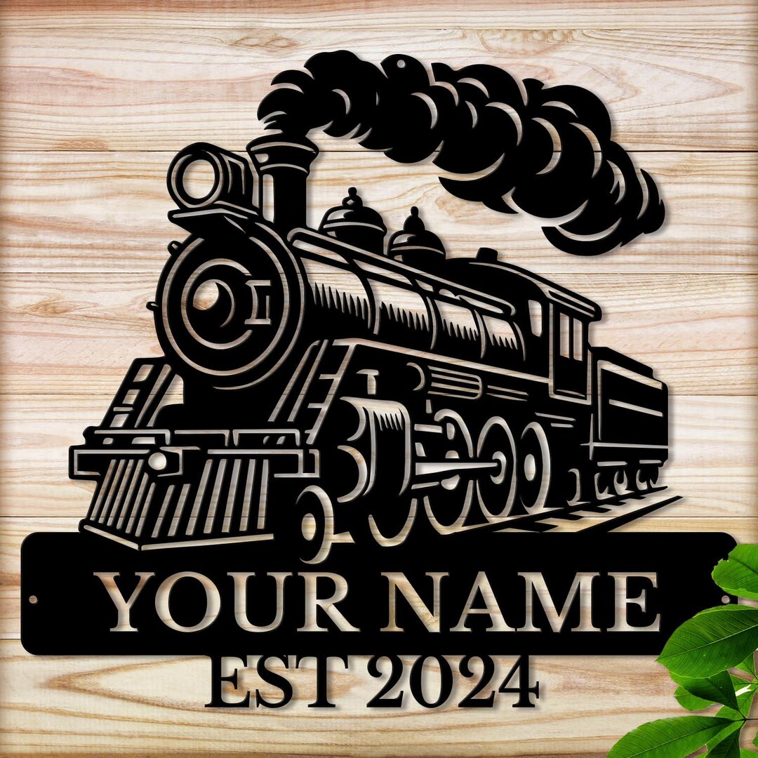 Personalized Trains Name Metal Wall Art: Custom Enthusiast Decor - Etsy