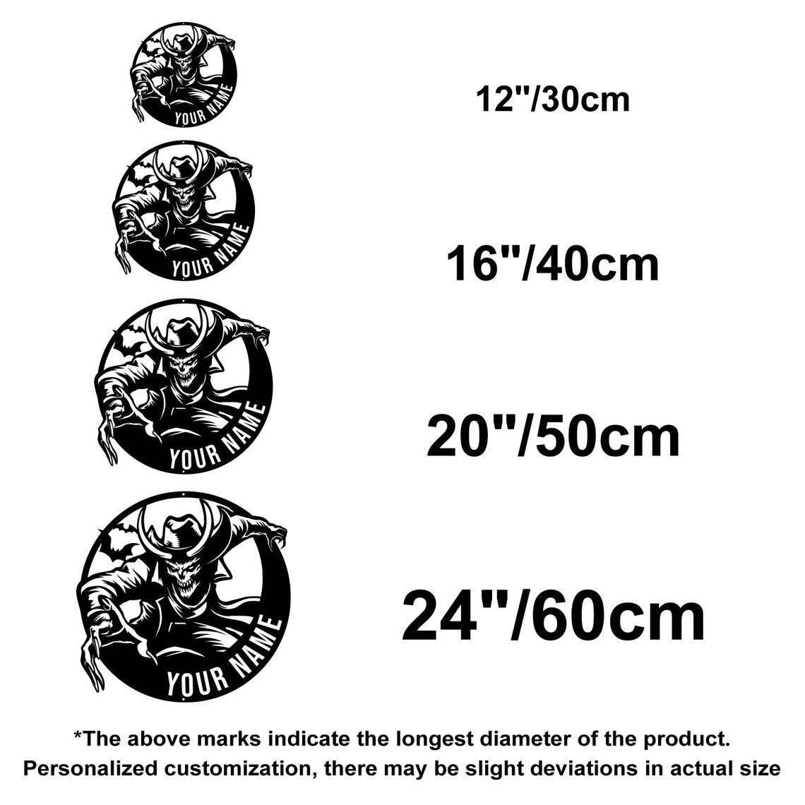 Personalized Custom Name Signs Gothic Devil Art Metal Wall Decor,demon ...