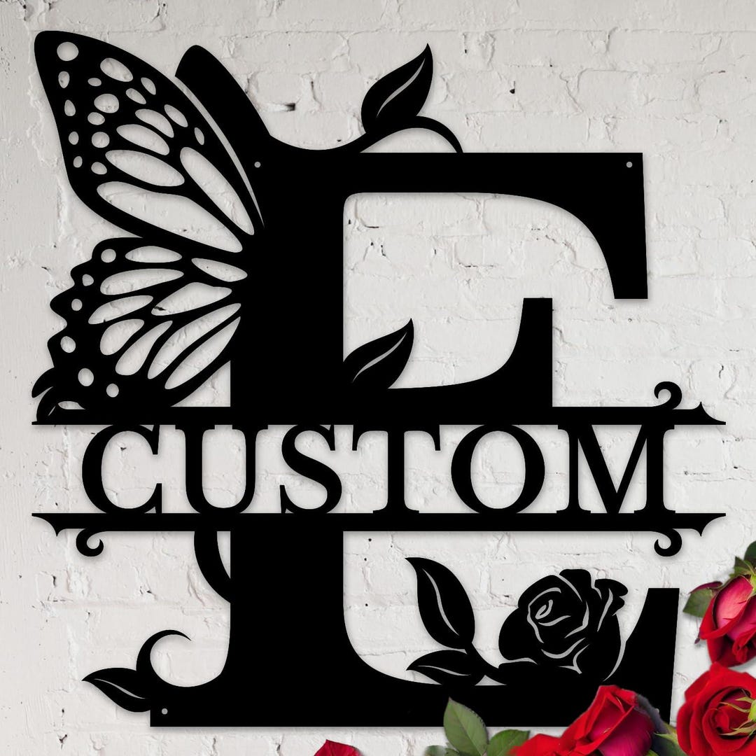 Personalized Metal Letter Sign: Custom Monogram Wall Decor - Etsy
