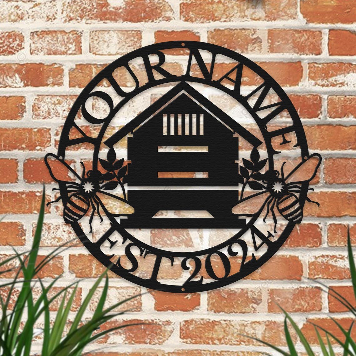 Personalized Bees Honey Metal Sign: Custom Outdoor Decor - Etsy