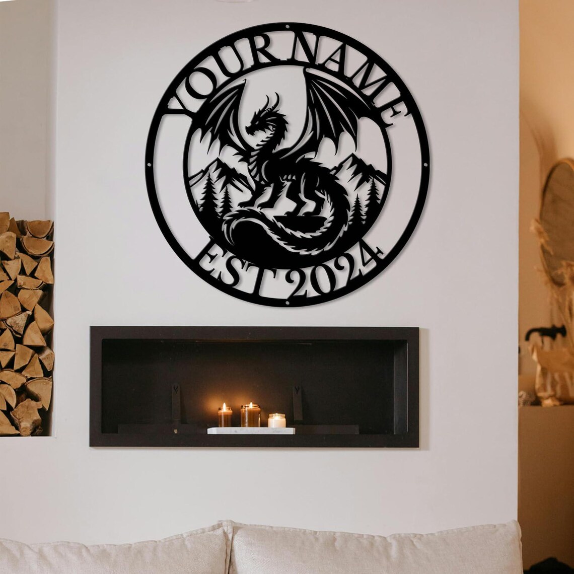 Custom Dragon Metal Sign: Personalized Wall Art - Etsy