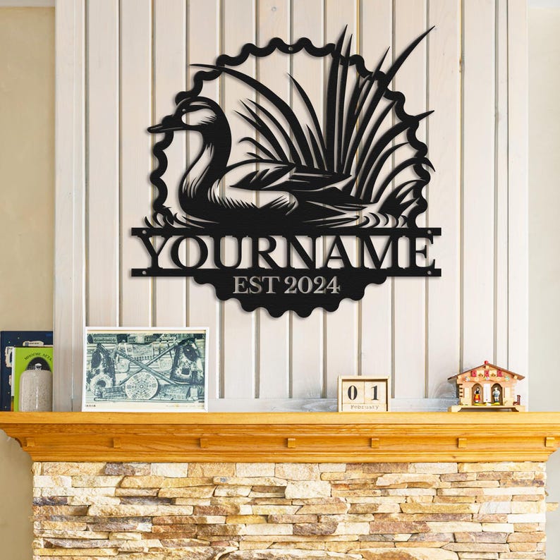 Personalized Duck Metal Wall Art: Custom Name Sign, Outdoor Decor - Etsy