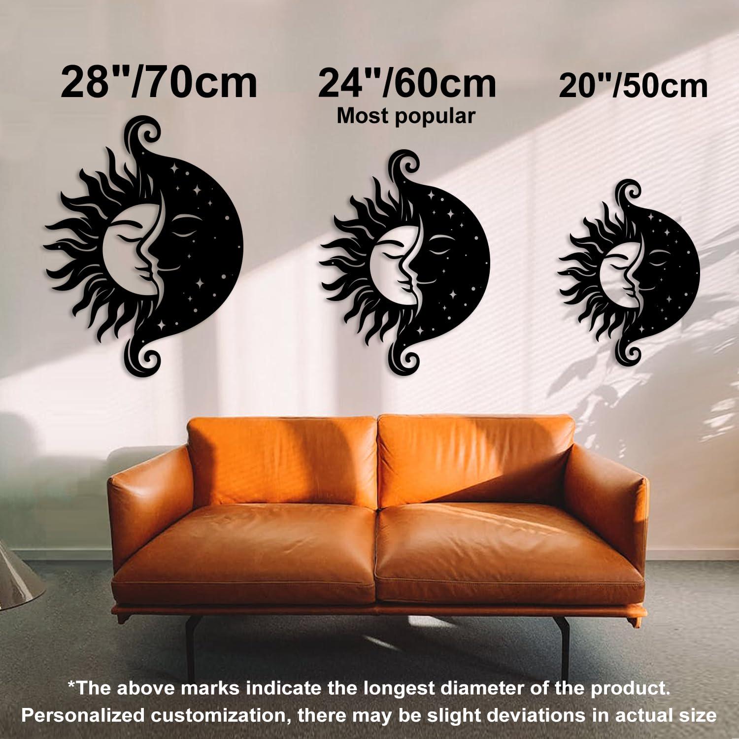 Sun and Moon Metal Wall Signs,sun and Moon Signs,sun and Moon Metal Art ...