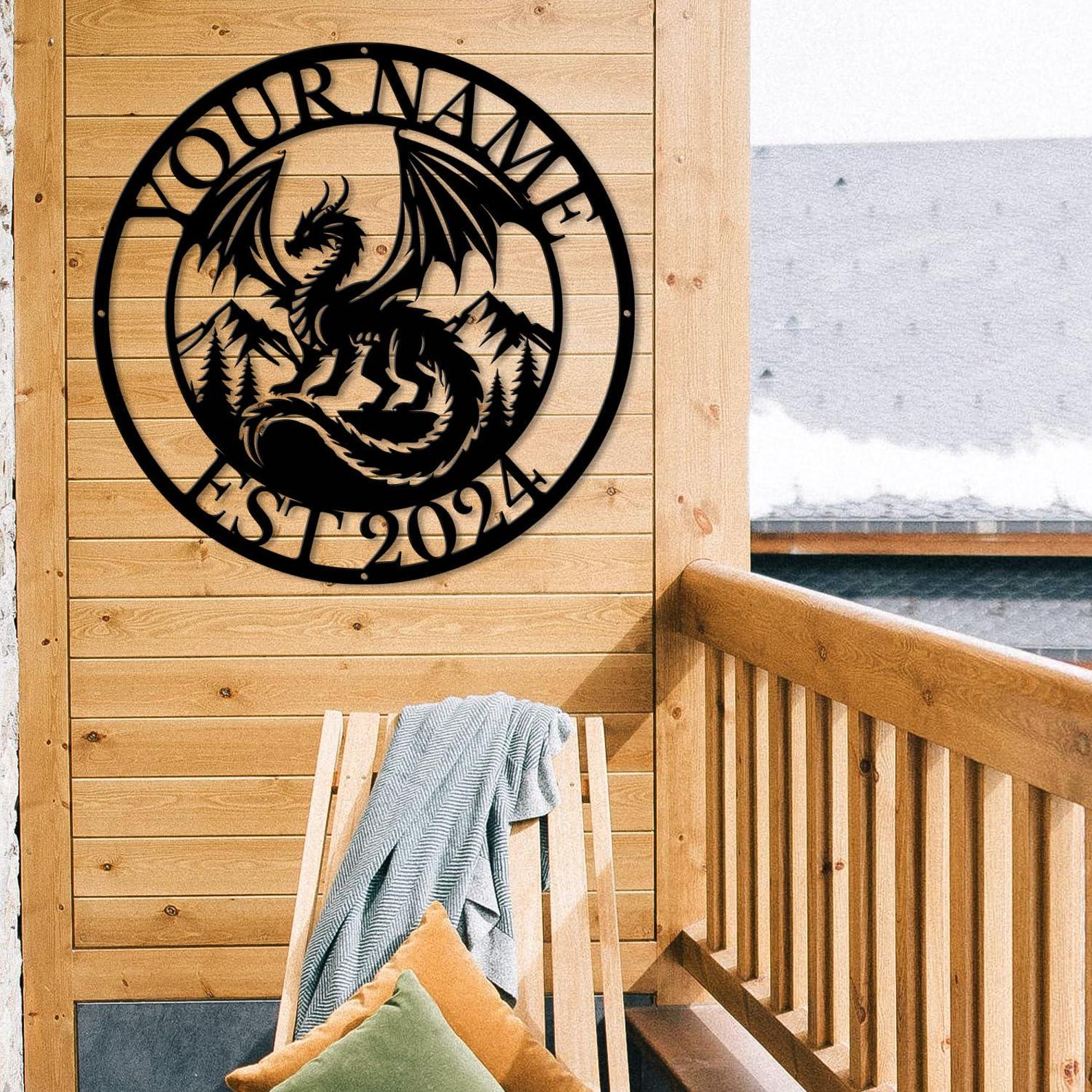 Custom Dragons Metal Signs,dragons Totems Metal Name Sign,personalized ...