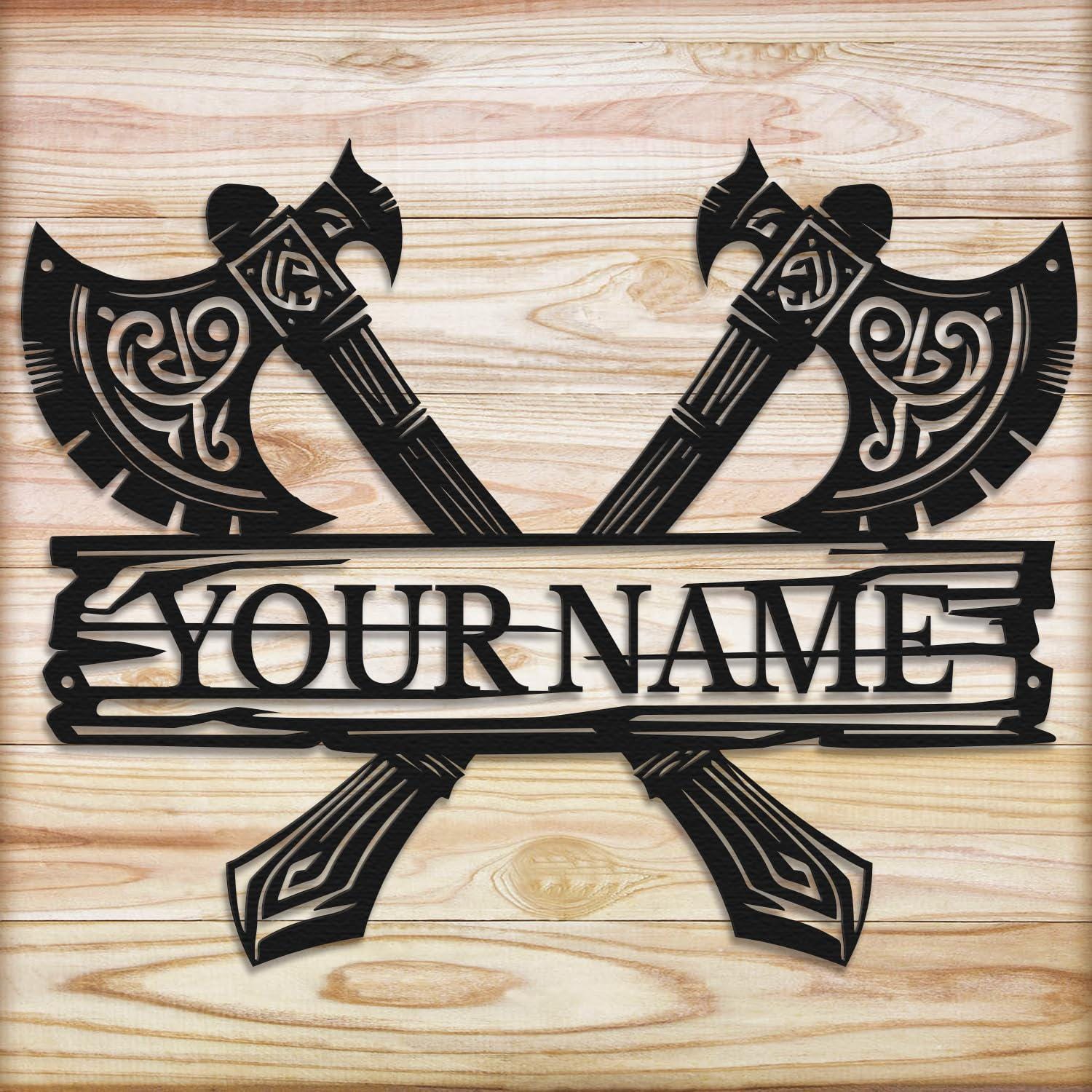 Personalized Custom Vikings Culture Metal Wall Signs,vikings Name Signs ...