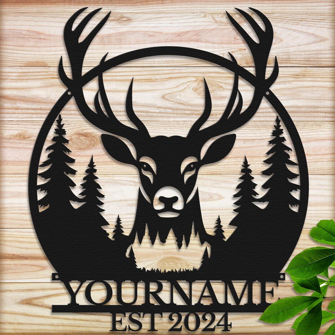 Personalized Custom Deer Forest Metal Wall Signs,deer Name Signs,deer ...