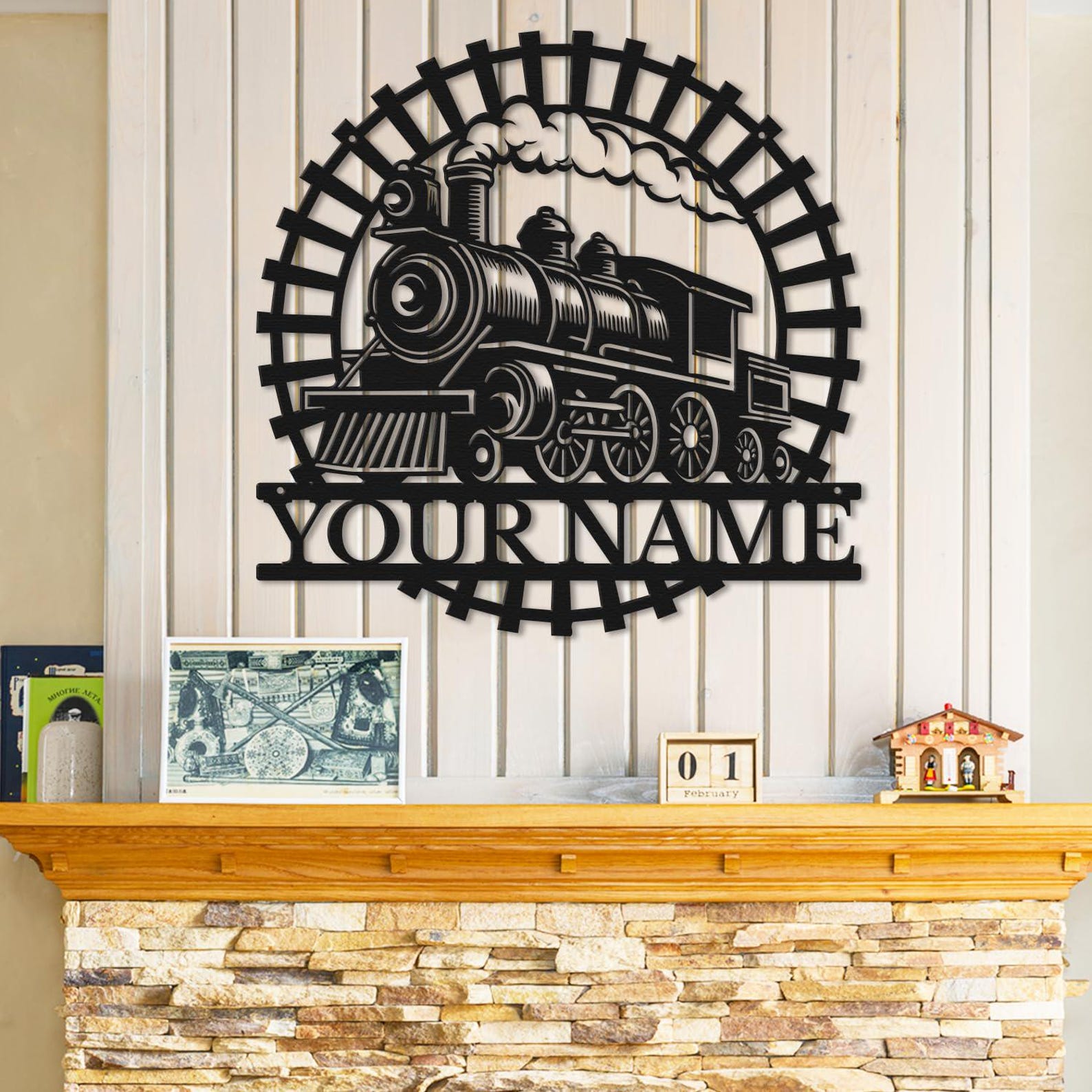Personalized Trains Name Metal Wall Art: Custom Train Enthusiast Decor ...
