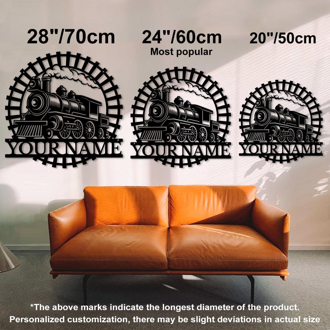 Personalized Trains Name Metal Wall Art: Custom Train Enthusiast Decor ...
