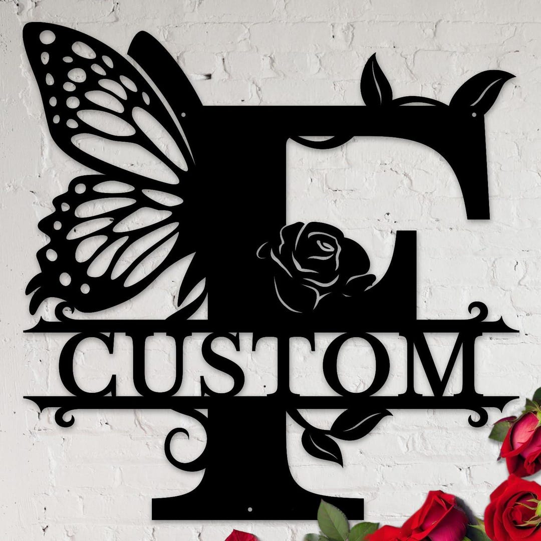 Personalized Custom Letter Name Metal Signs,custom Black Letter ...