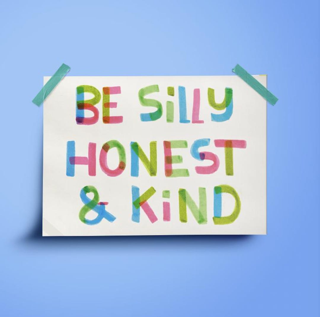 Be Silly, Honest, and Kind Core Values - Etsy