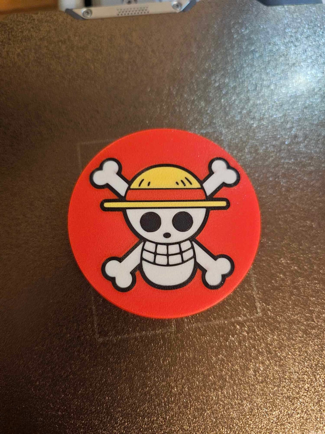 Straw Hat Jolly Roger Can Cover or Choose 4 Inch Coaster Variation - Etsy