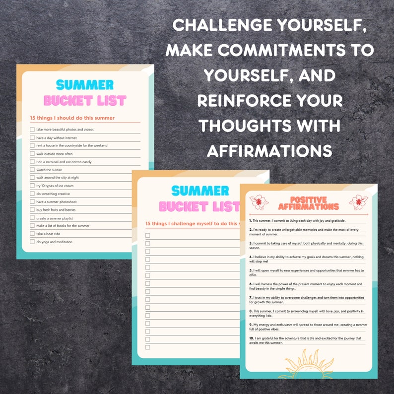 Editable 2024 Summer Planner, Printable Summer Task Planner, Bucket ...