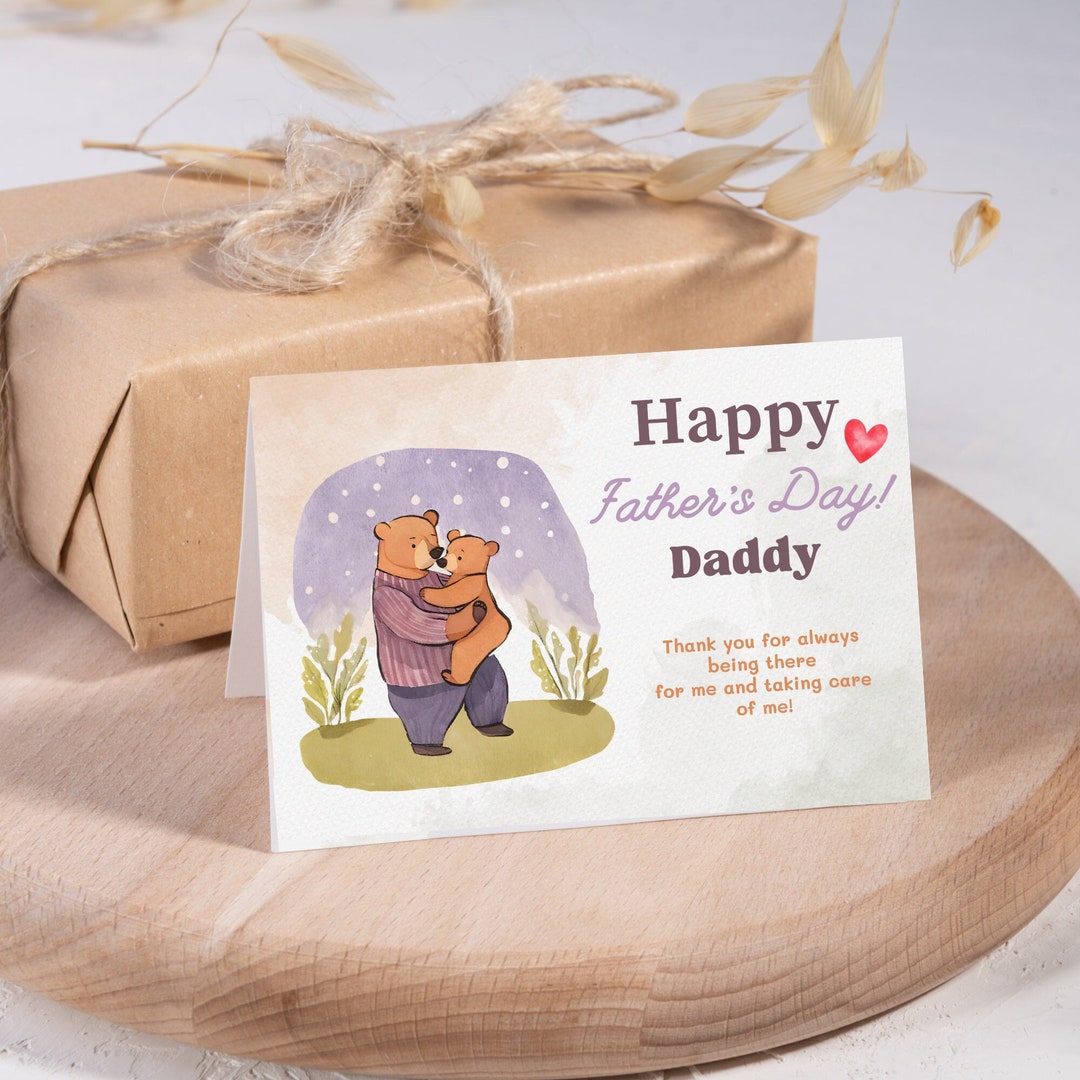Father's Day Printable Card: Express Your Love With Ease, Cute Card for ...