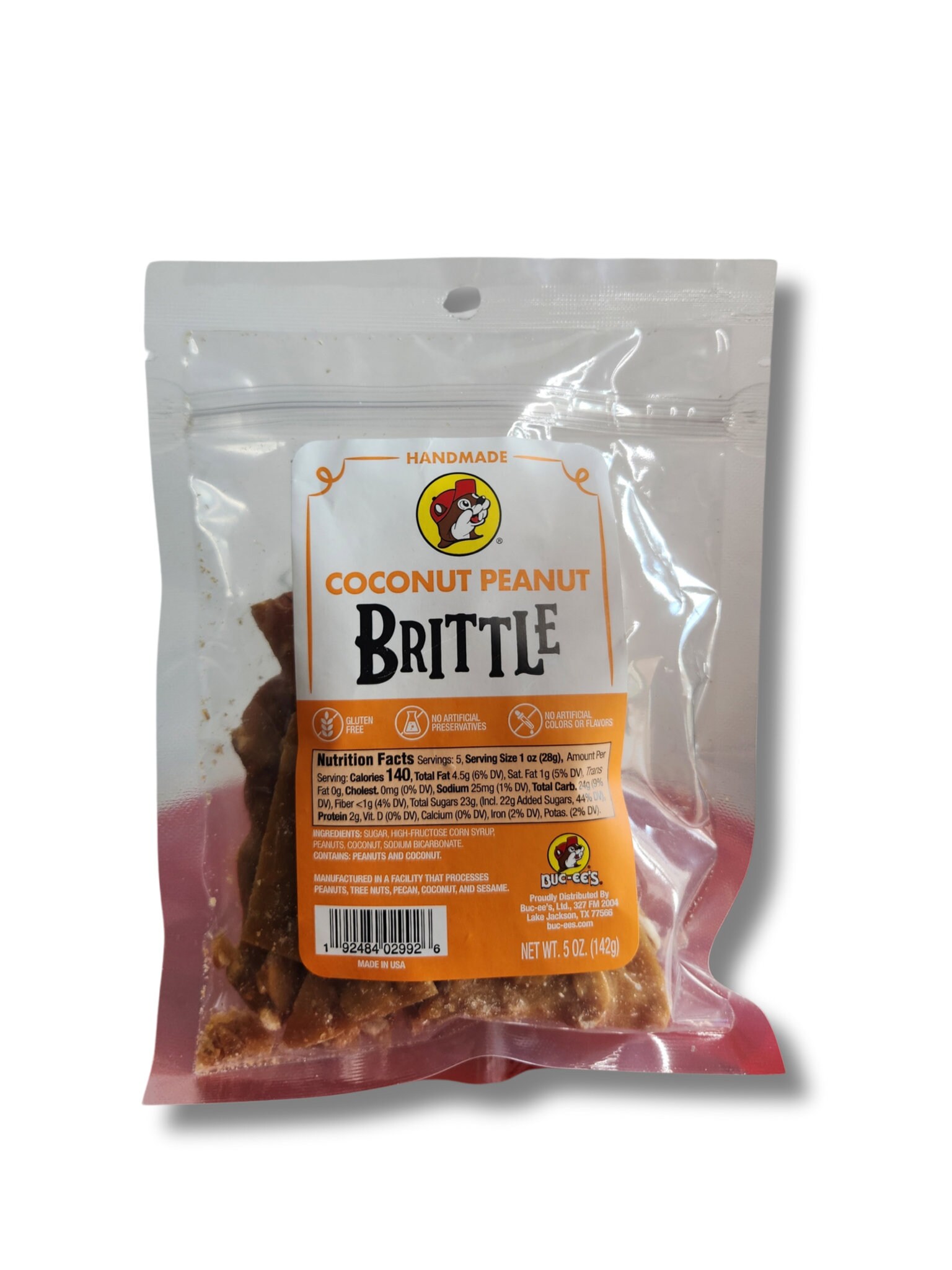 BUC-EE'S Coconut Peanut Brittle 5 Oz. Bag Rare Snacks - Etsy