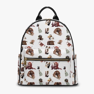 Labyrinth All Over Printed PU Backpack - Etsy