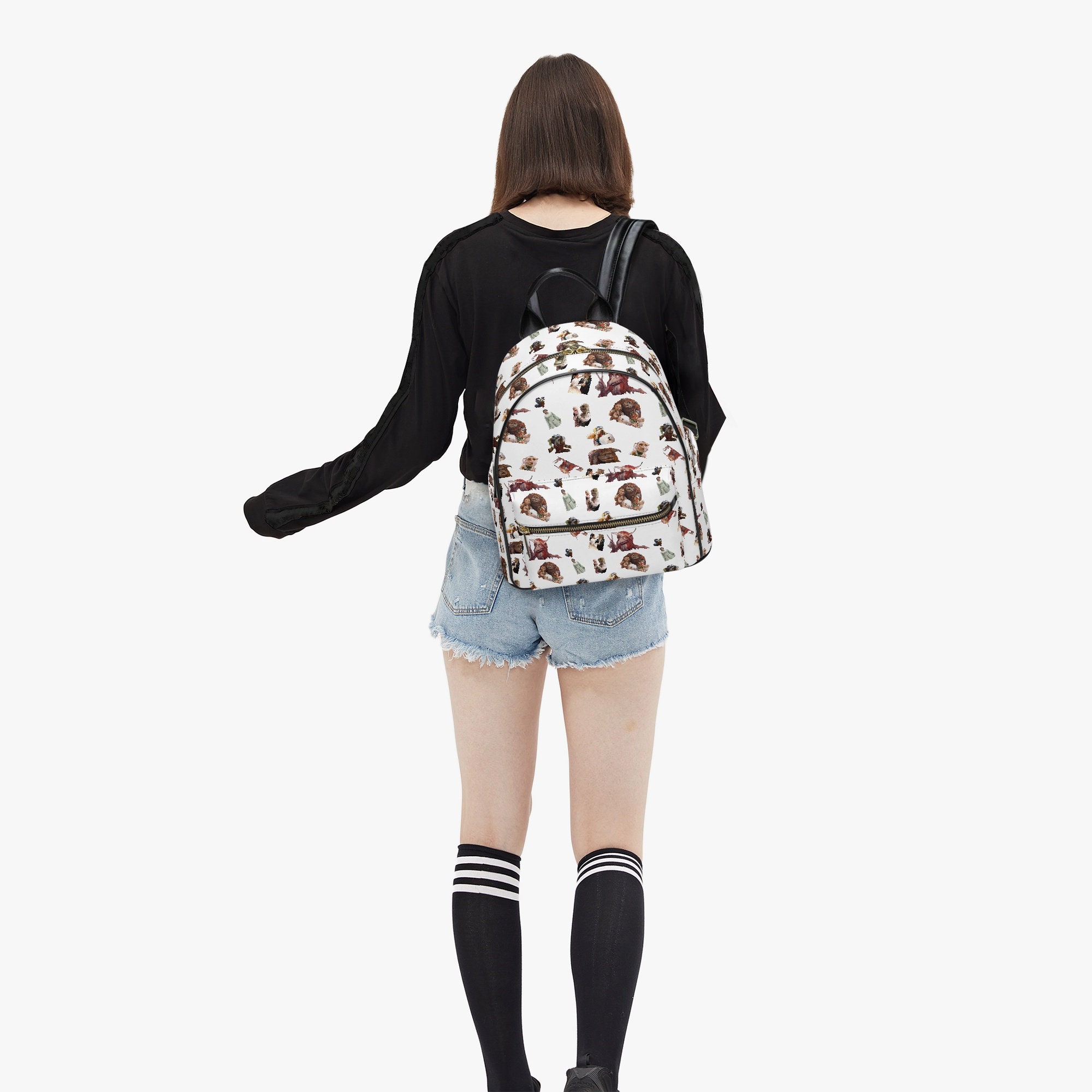 Labyrinth All Over Printed PU Backpack - Etsy