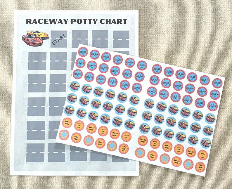 Laminated Potty Training Chart and Stickers - Etsy