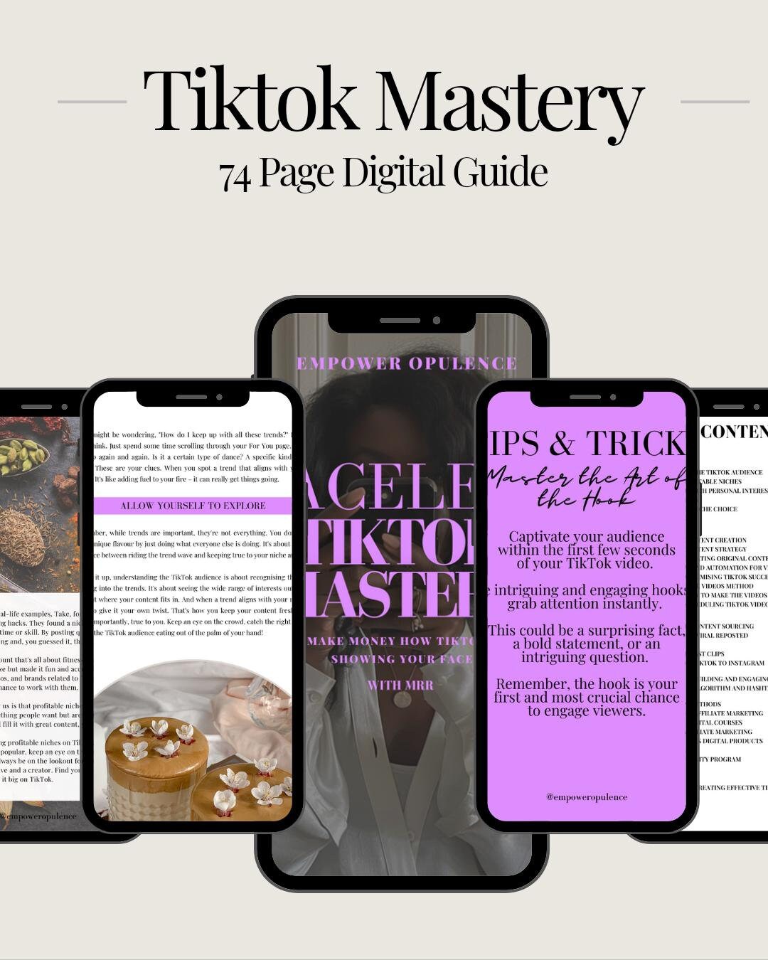 Faceless Tiktok Mastery | 74 Pages With MRR & PLR | Grow Your Tiktok ...