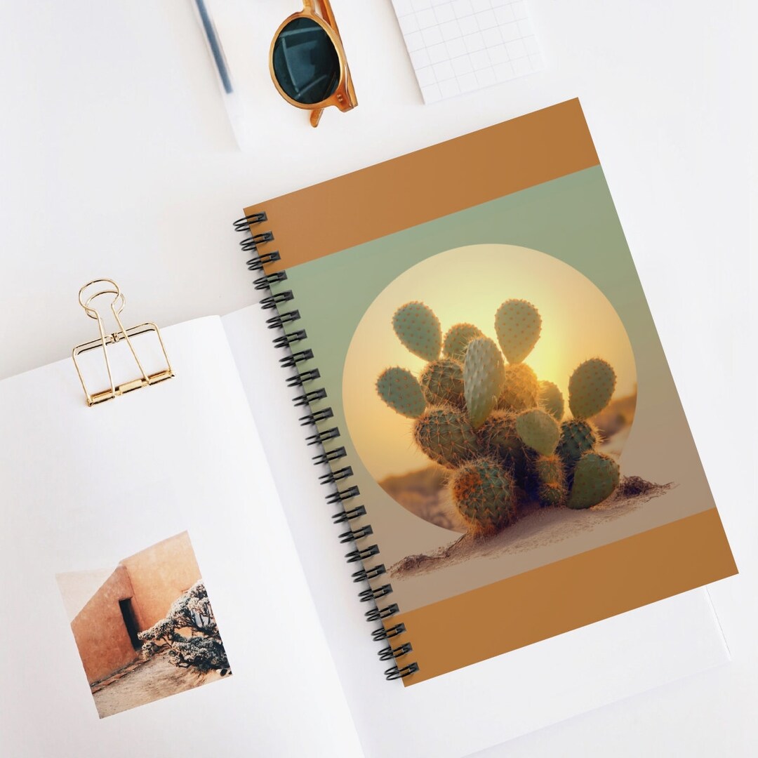 Desert Cactus Spiral Notebook Ruled Line - Etsy