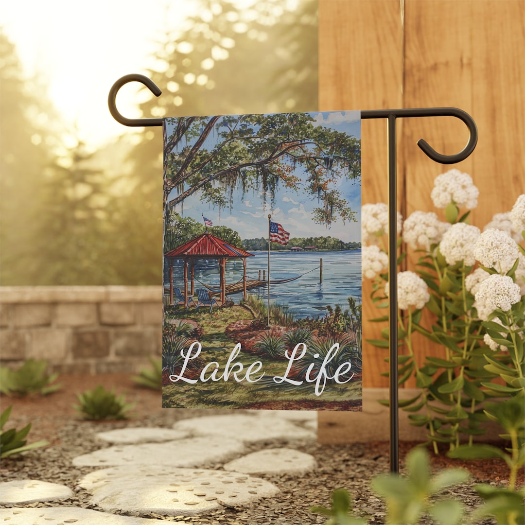 Lake Life Garden & House Flag - Etsy