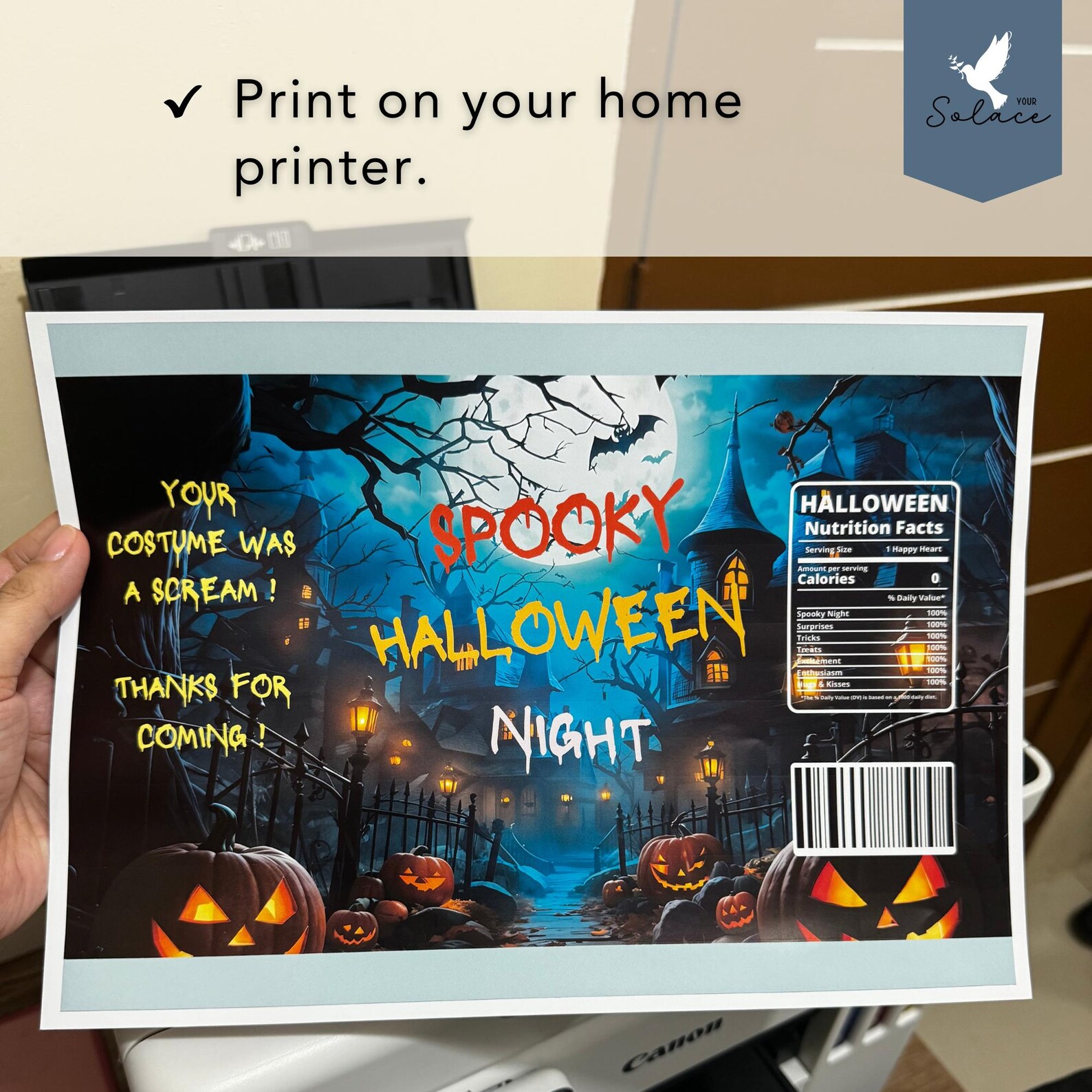 Spooky Halloween Chip Bag Template, Trick or Treat Bags, Halloween ...